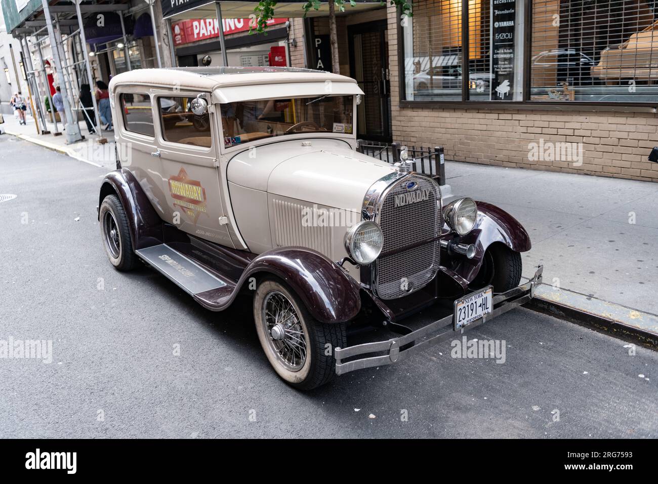 New York City, USA - July 23, 2023: vintage Ford Model A 1927 sedan car ...