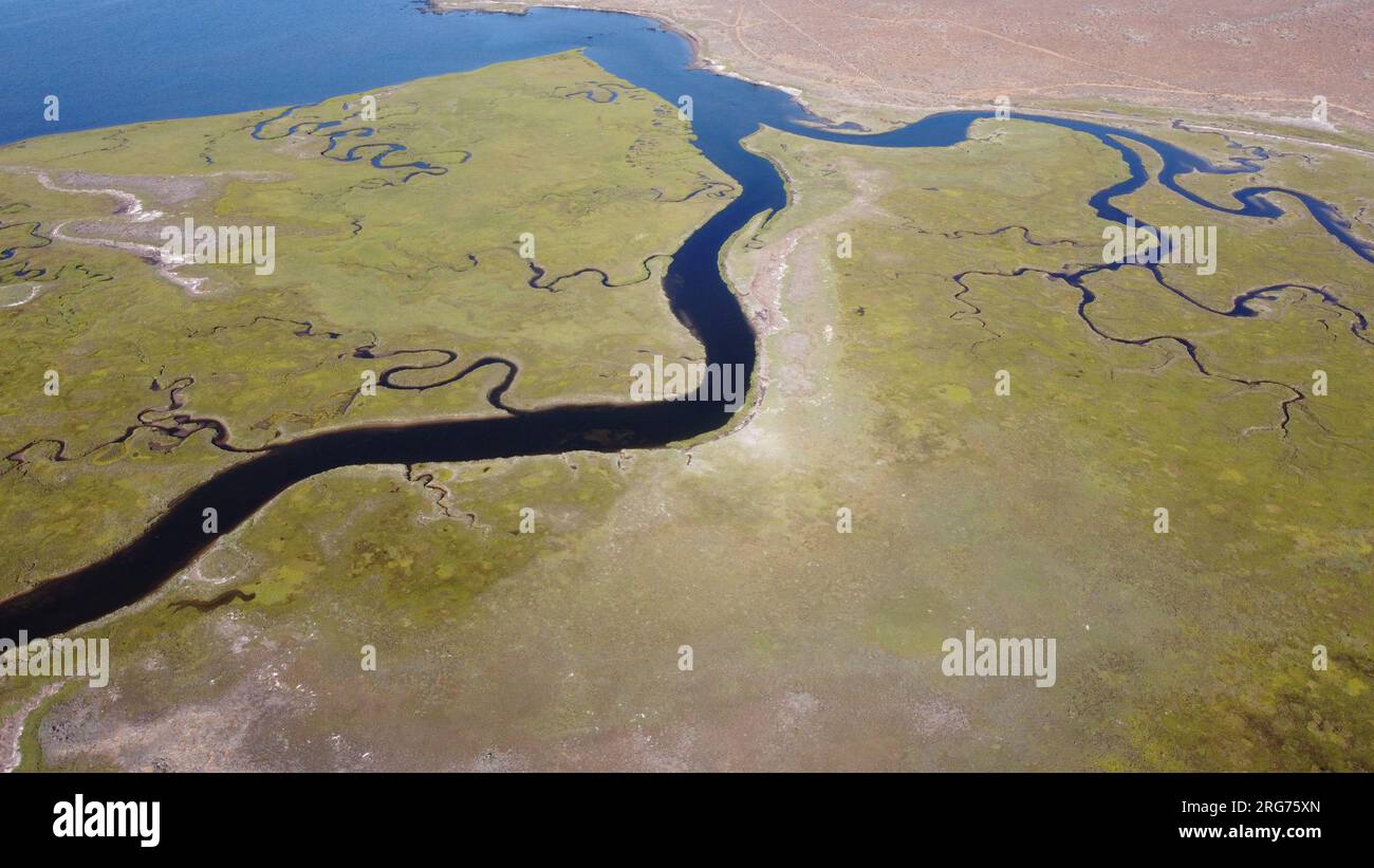 PHOTOGRAPHY WITH DRONE OF THE WETLANDS AND THE VOLCANO DE CENIZA IN SAN ...