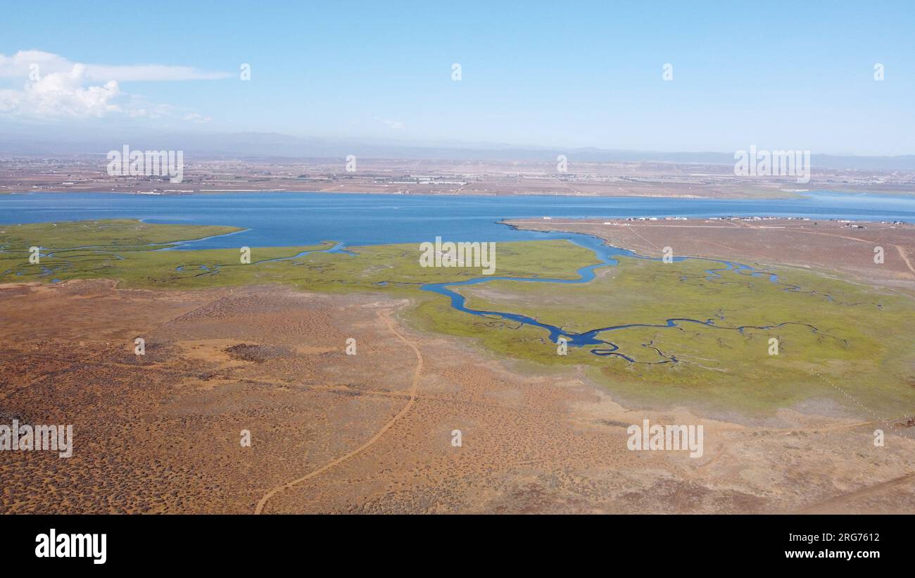 PHOTOGRAPHY WITH DRONE OF THE WETLANDS AND THE VOLCANO DE CENIZA IN SAN ...