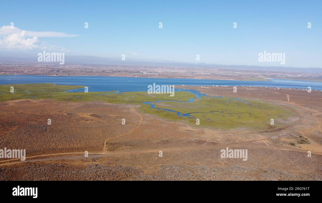 PHOTOGRAPHY WITH DRONE OF THE WETLANDS AND THE VOLCANO DE CENIZA IN SAN ...
