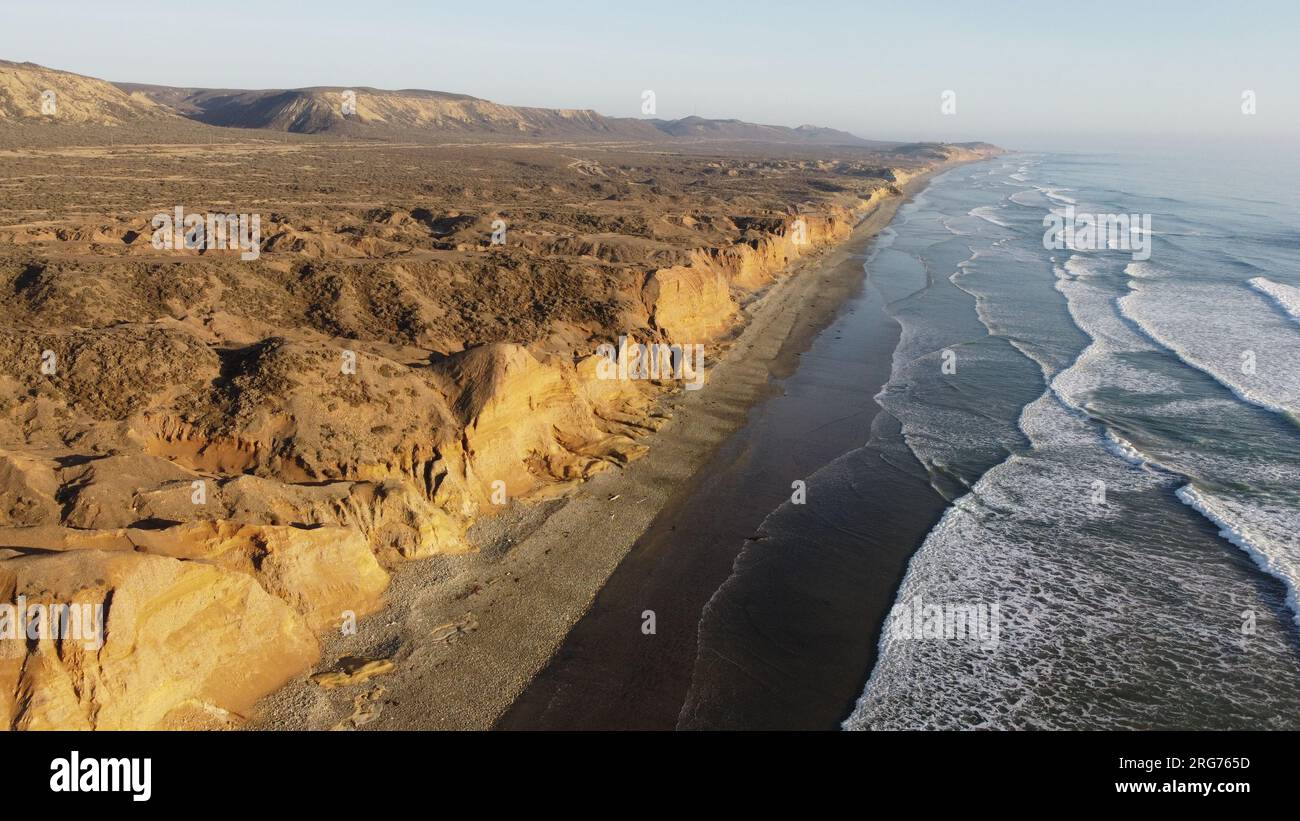 PHOTOGRAPHY WITH DRONE OF SUNSET THE CLIFFS OF BAJA CALIFORNIA MEXICO ...
