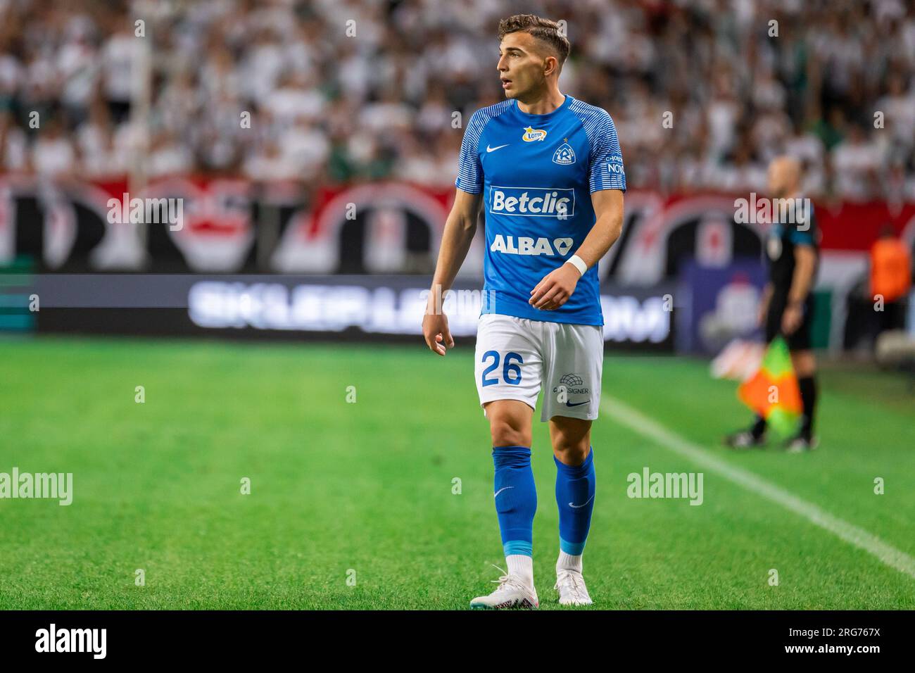 Warsaw, Poland. 06th Aug, 2023. Kacper Michalski of Ruch seen during ...
