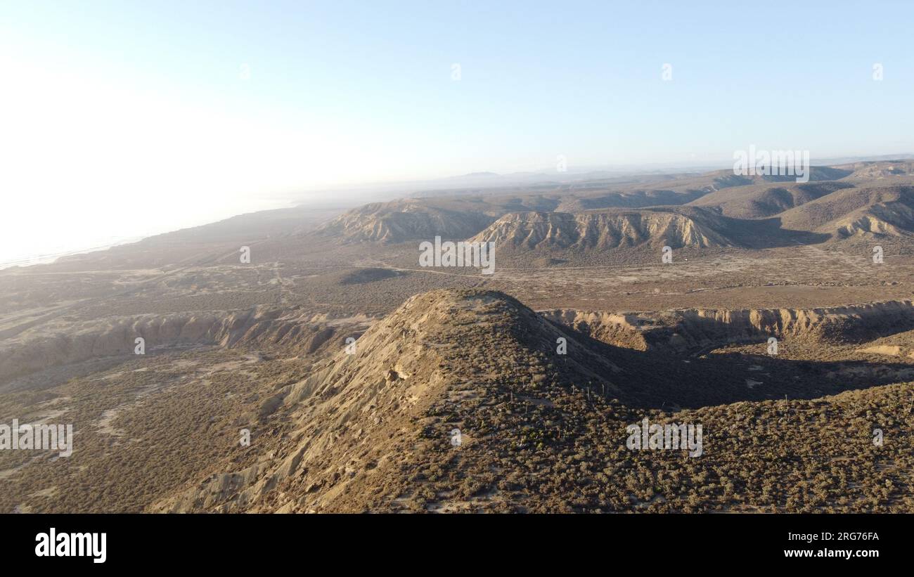 PHOTOGRAPHY WITH DRONE OF SUNSET THE CLIFFS OF BAJA CALIFORNIA MEXICO ...