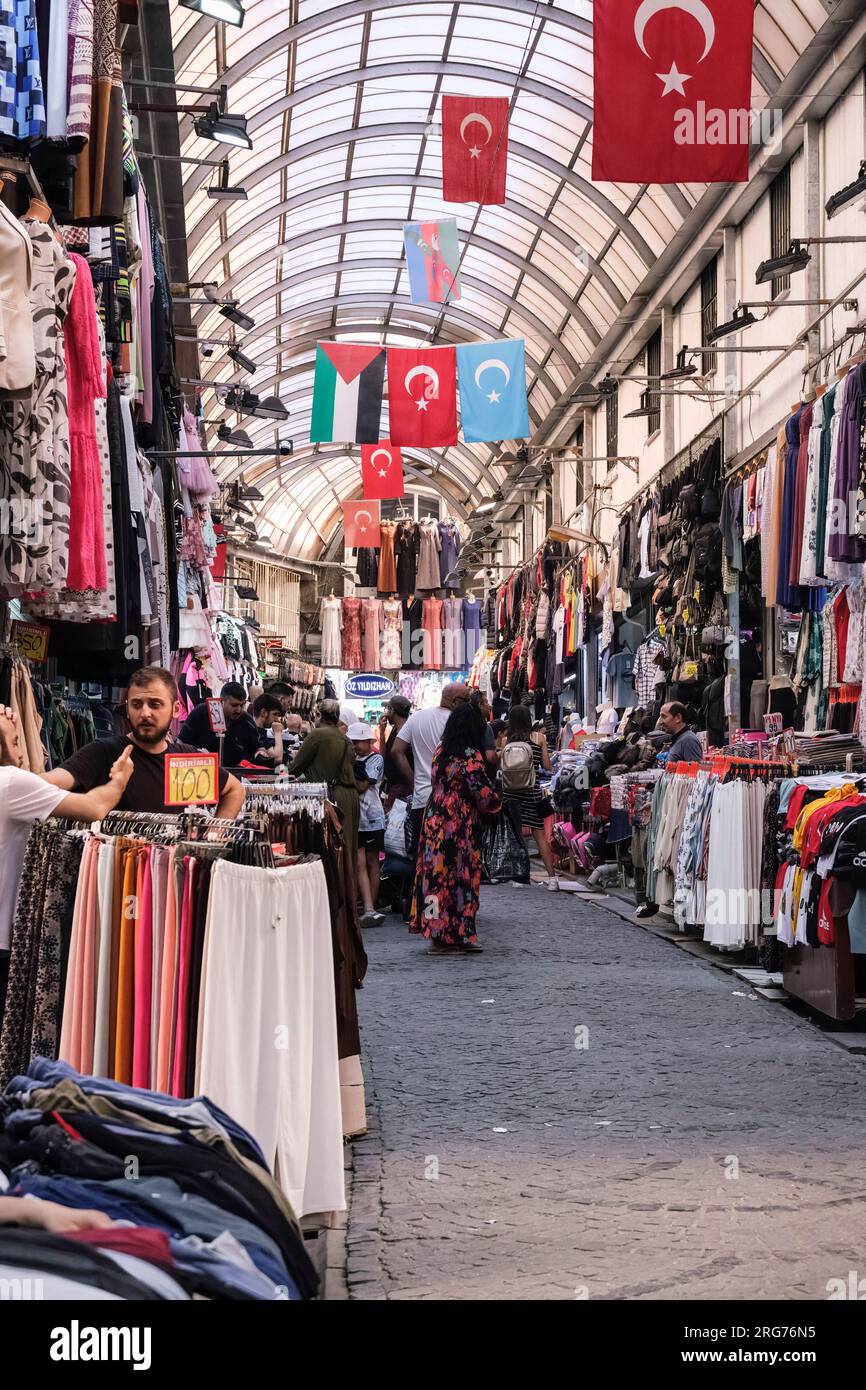 Istanbul, Turkey, Türkiye. Street Scene Inside the Grand Bazaar Stock ...