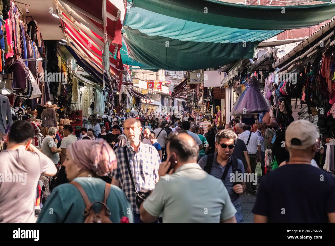 Istanbul, Turkey, Türkiye. Street Scene Inside the Grand Bazaar Stock ...