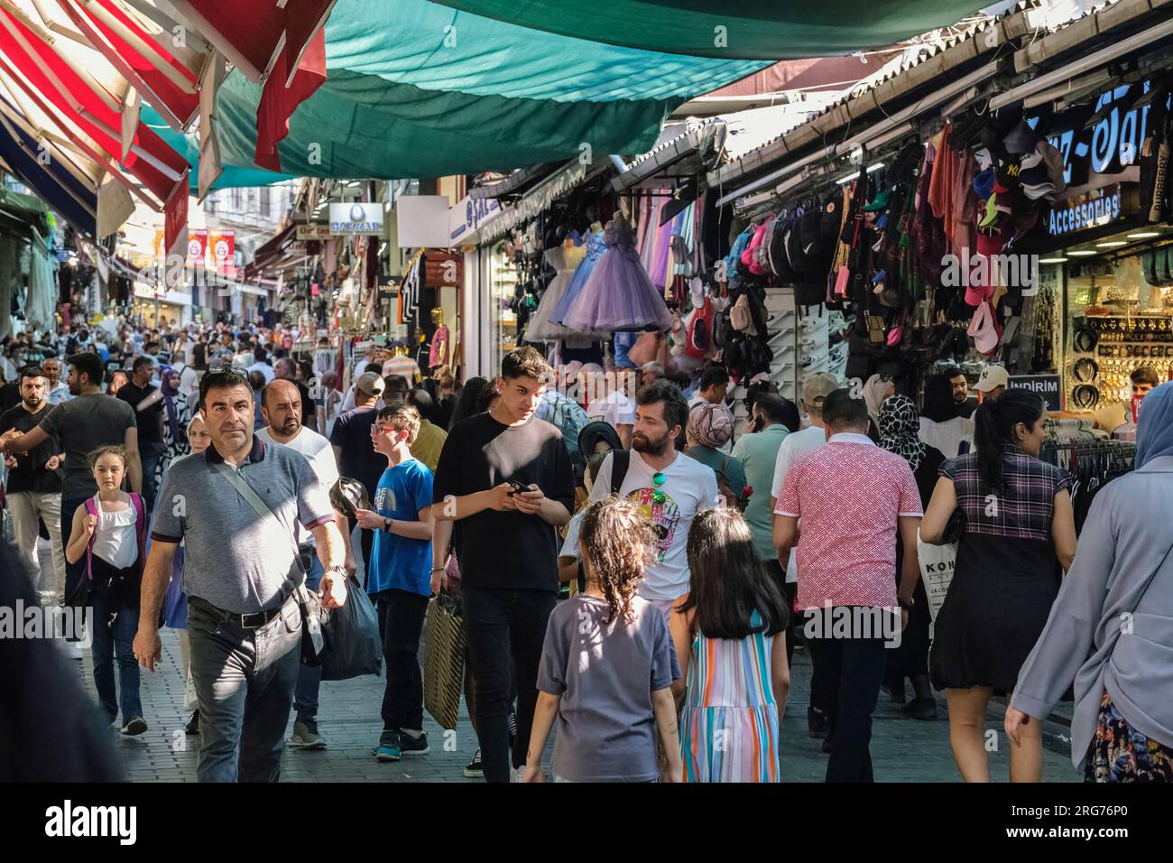 Istanbul, Turkey, Türkiye. Street Scene Inside the Grand Bazaar Stock ...