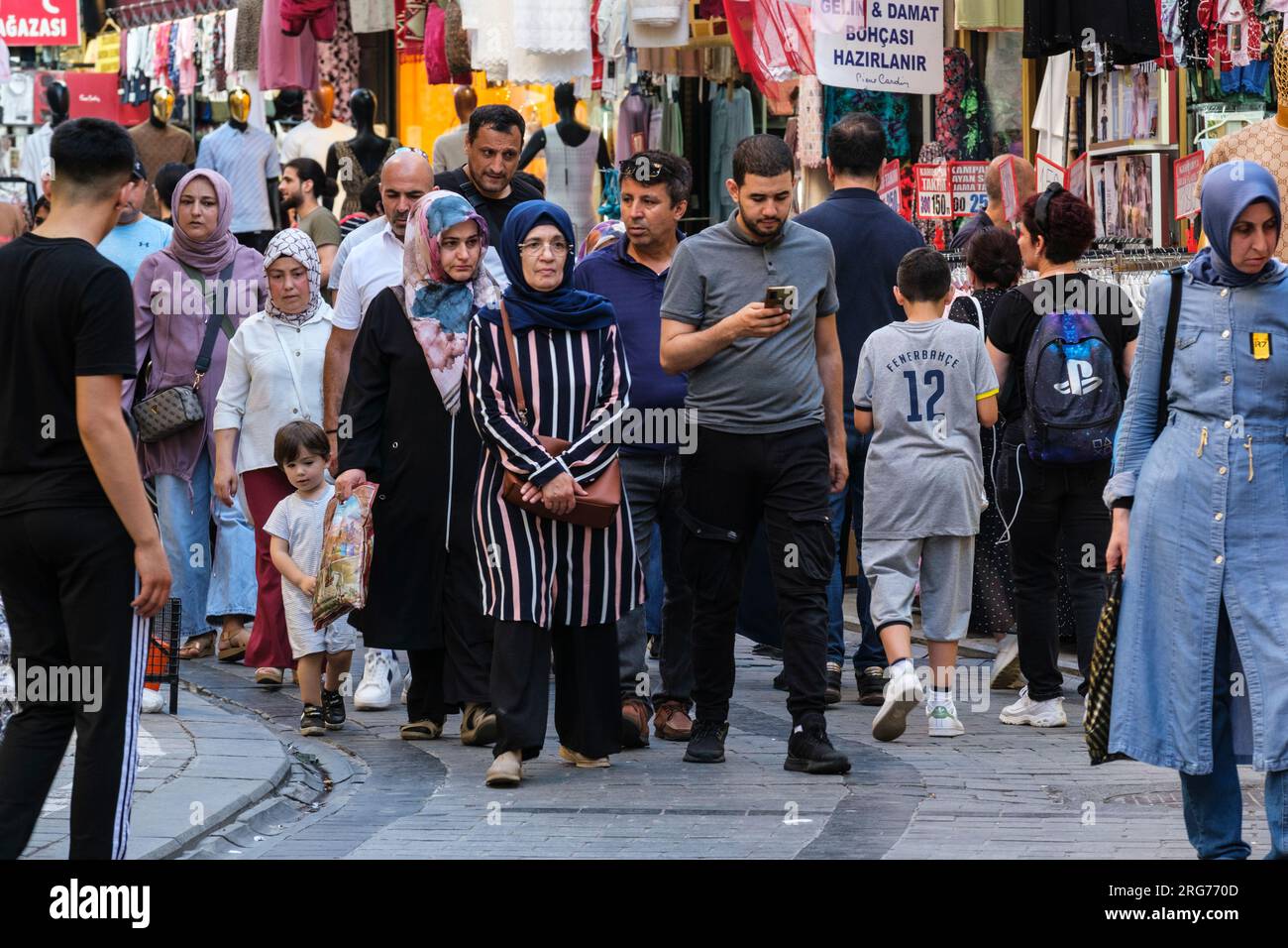 Istanbul, Turkey, Turkiye. Street Scene, Suleymaniye District Stock ...