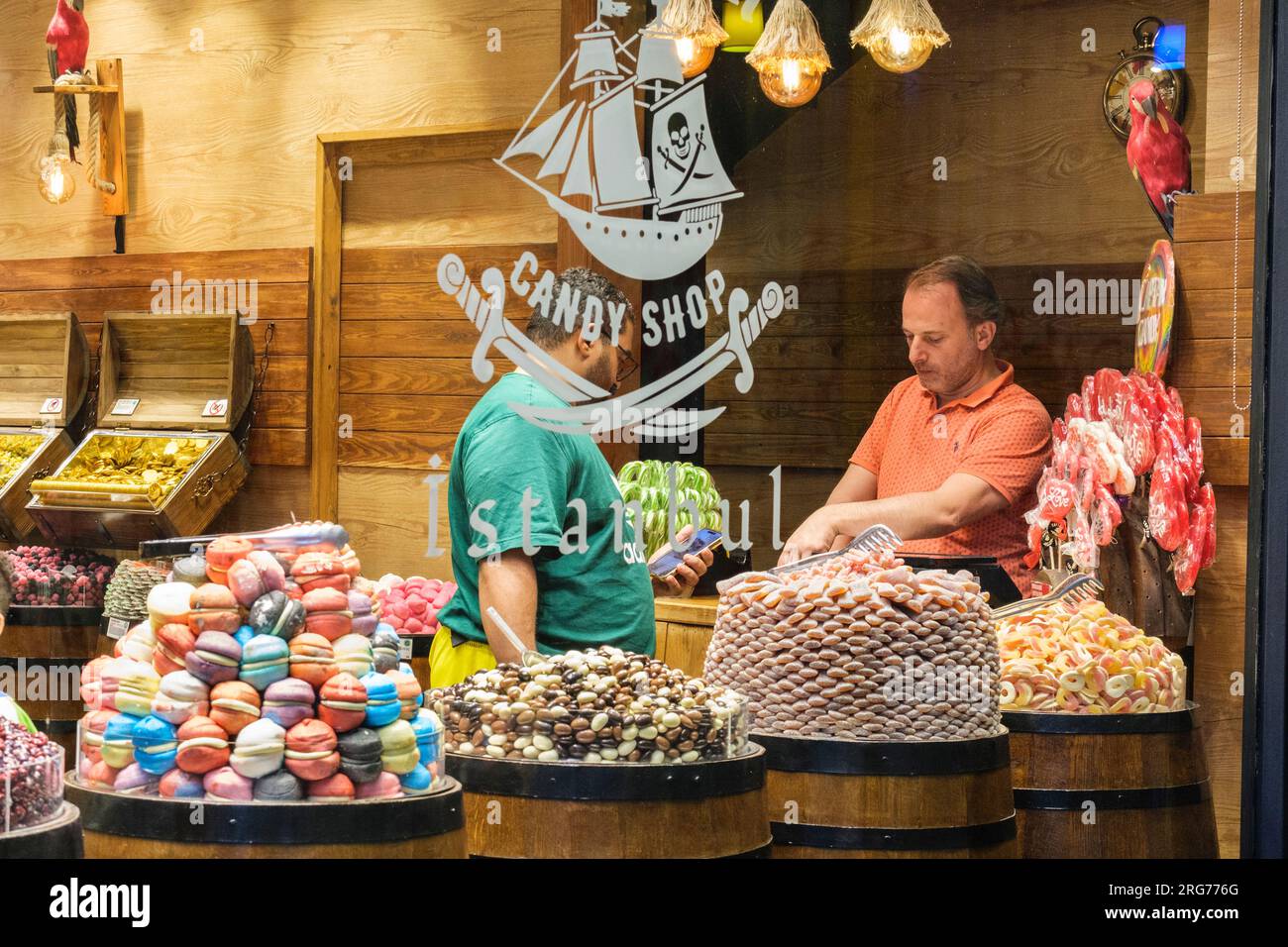 Istanbul, Turkey, Türkiye. Istiklal Street, Patron in Captain Candy ...