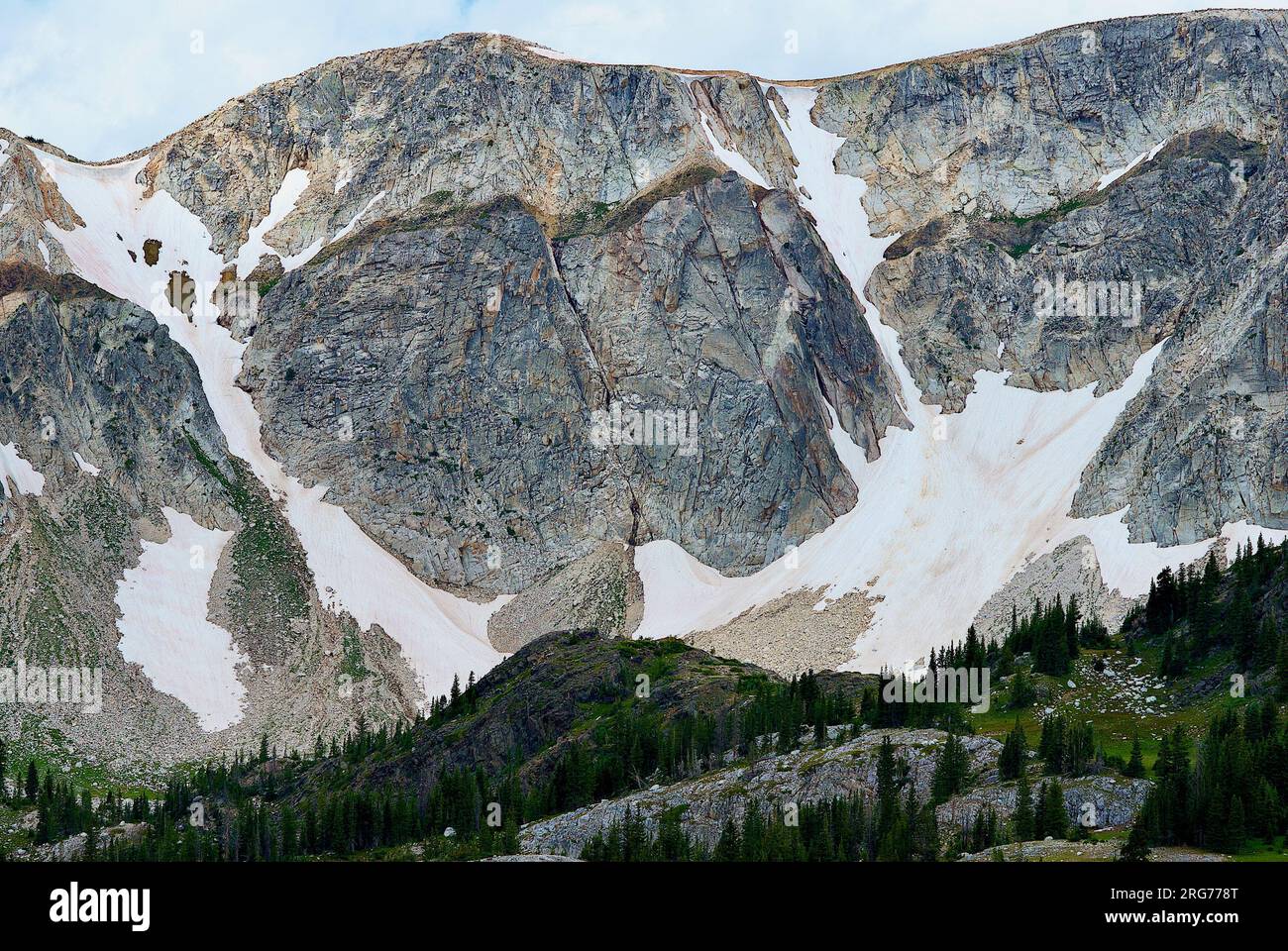 Wyoming, USA - July 20, 2023: Sugarloaf Mountain in the Snowy Range ...