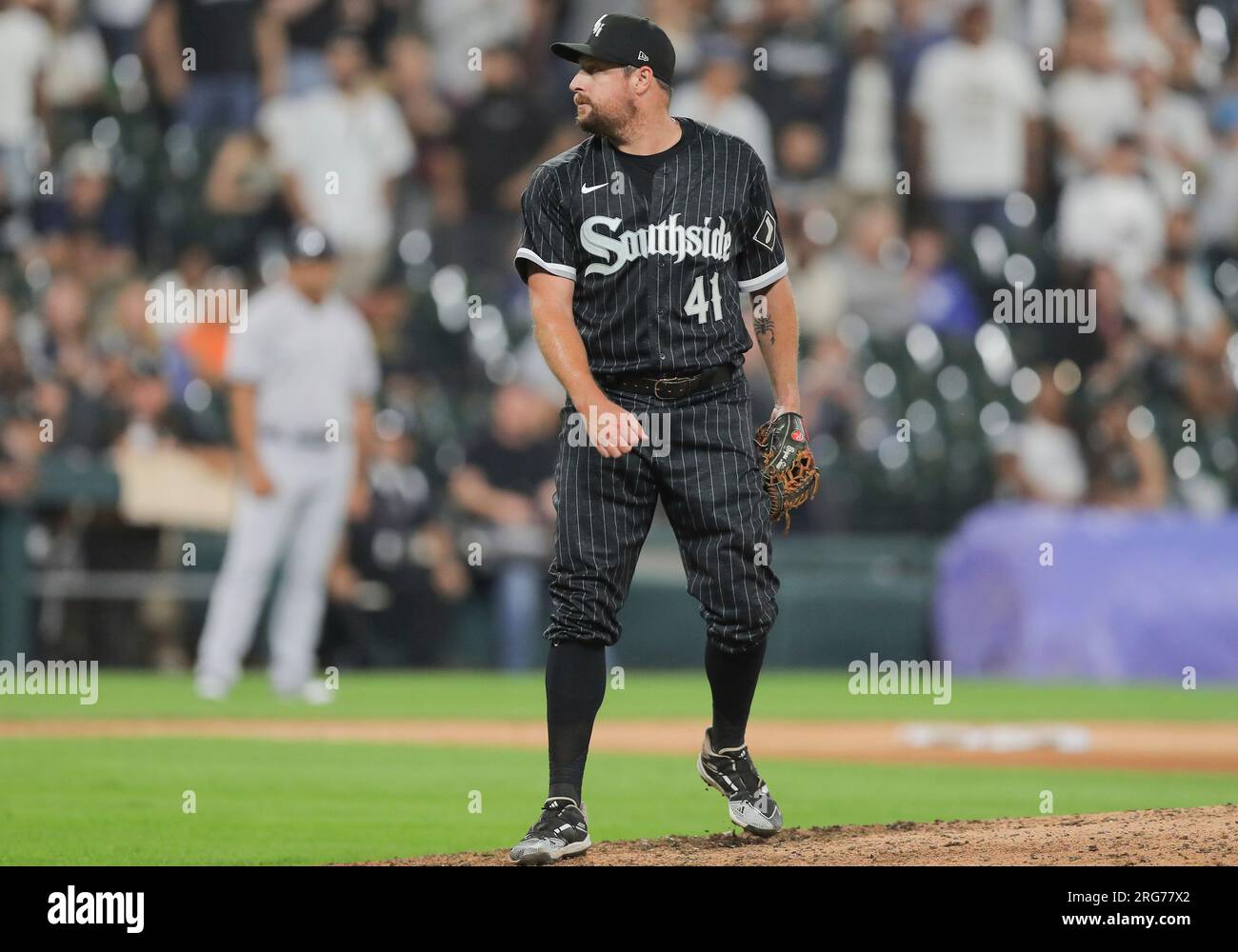 CHICAGO, IL - AUGUST 07: Chicago White Sox relief pitcher Bryan Shaw ...
