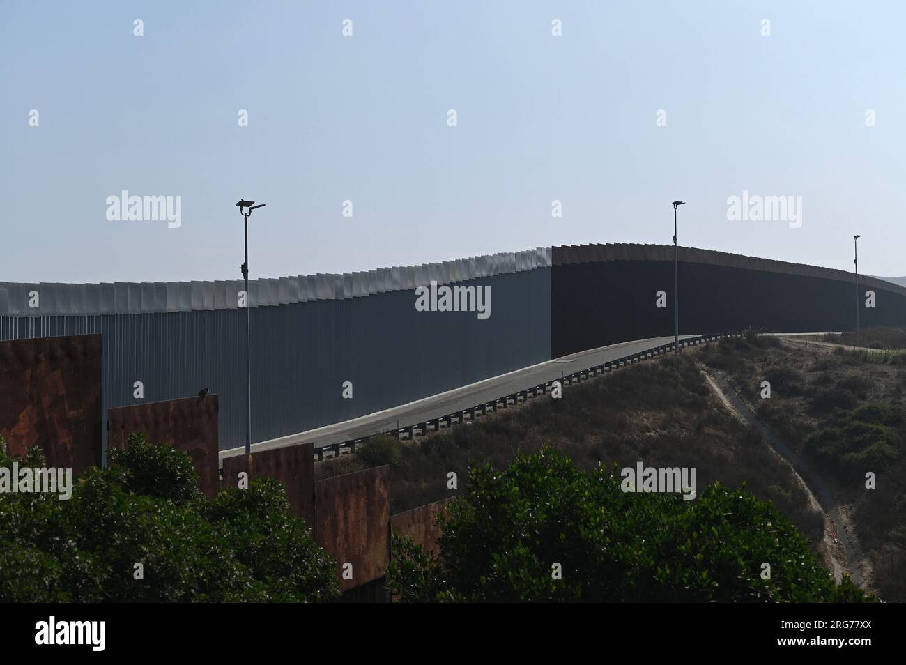 Tijuana, Baja California, Mexico. 7th Aug, 2023. Border construction ...