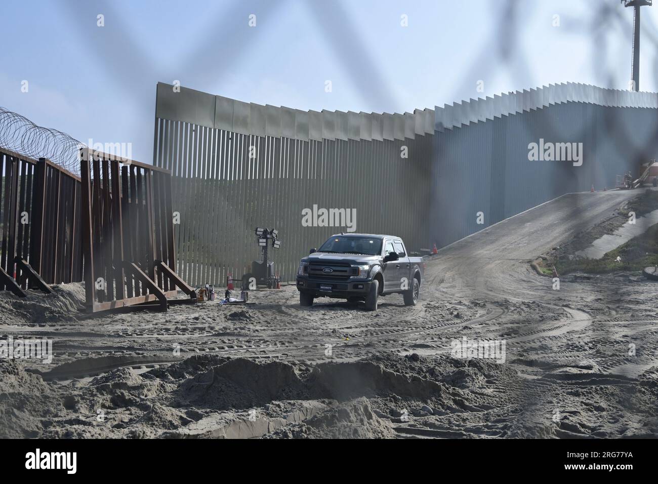 Tijuana, Baja California, Mexico. 7th Aug, 2023. Border construction ...