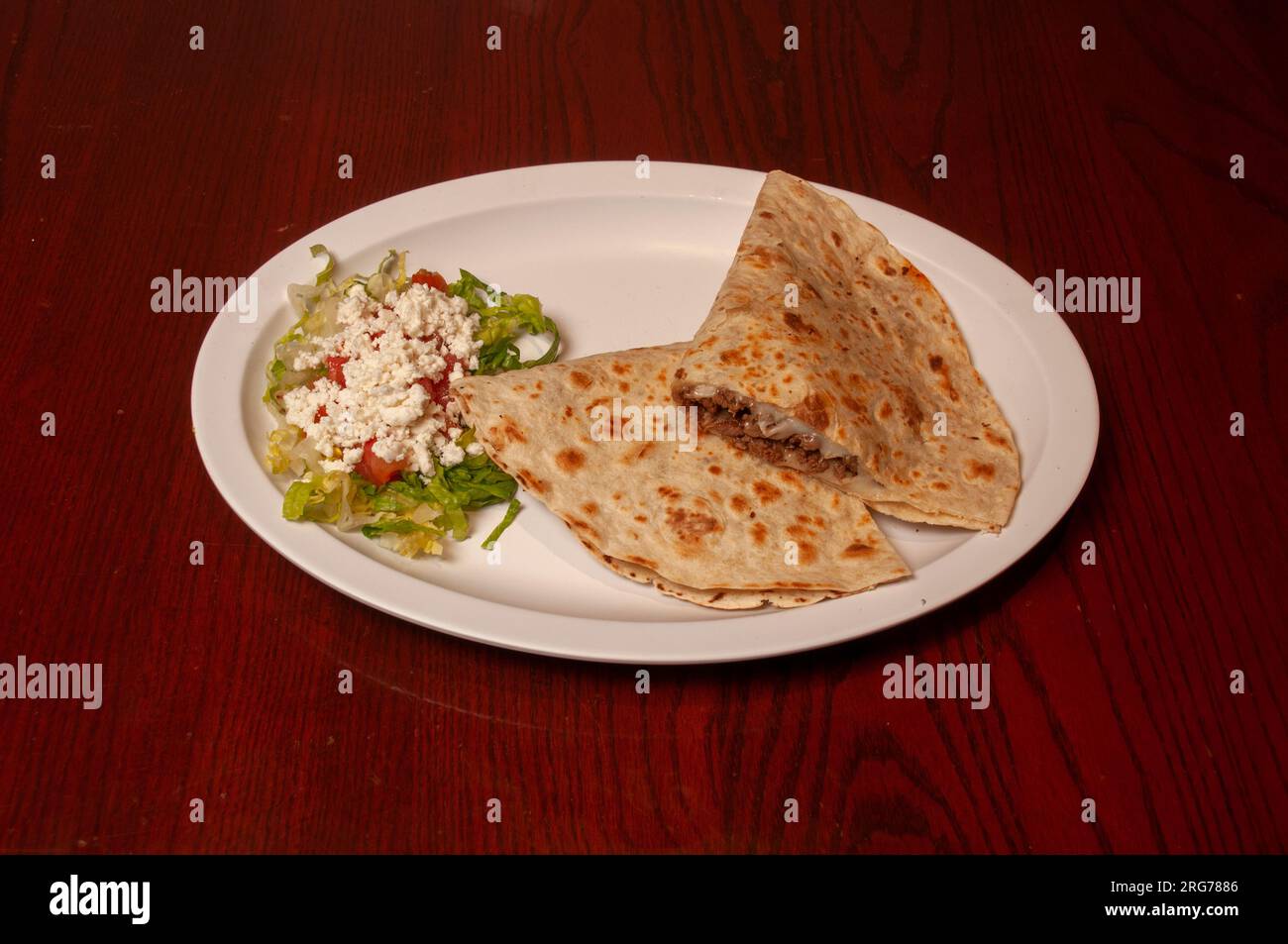 Traditional mexican delicacy known as a steak quesadilla Stock Photo ...