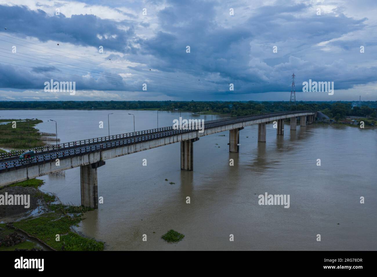 Aerial view of Birsrestha Captain Mohiuddin Jahangir Bridge over the ...