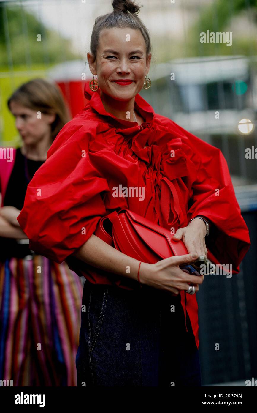 Paris, France. 02nd July, 2023. Street style, Louise Chen arriving at ...