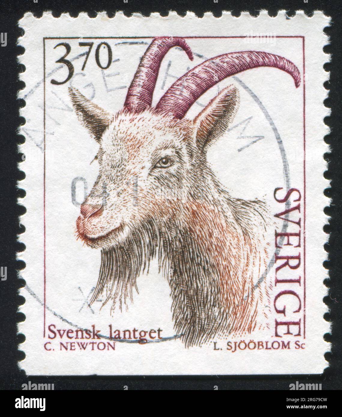 SWEDEN - CIRCA 1994: stamp printed by Sweden, shows Goat, circa 1994 ...