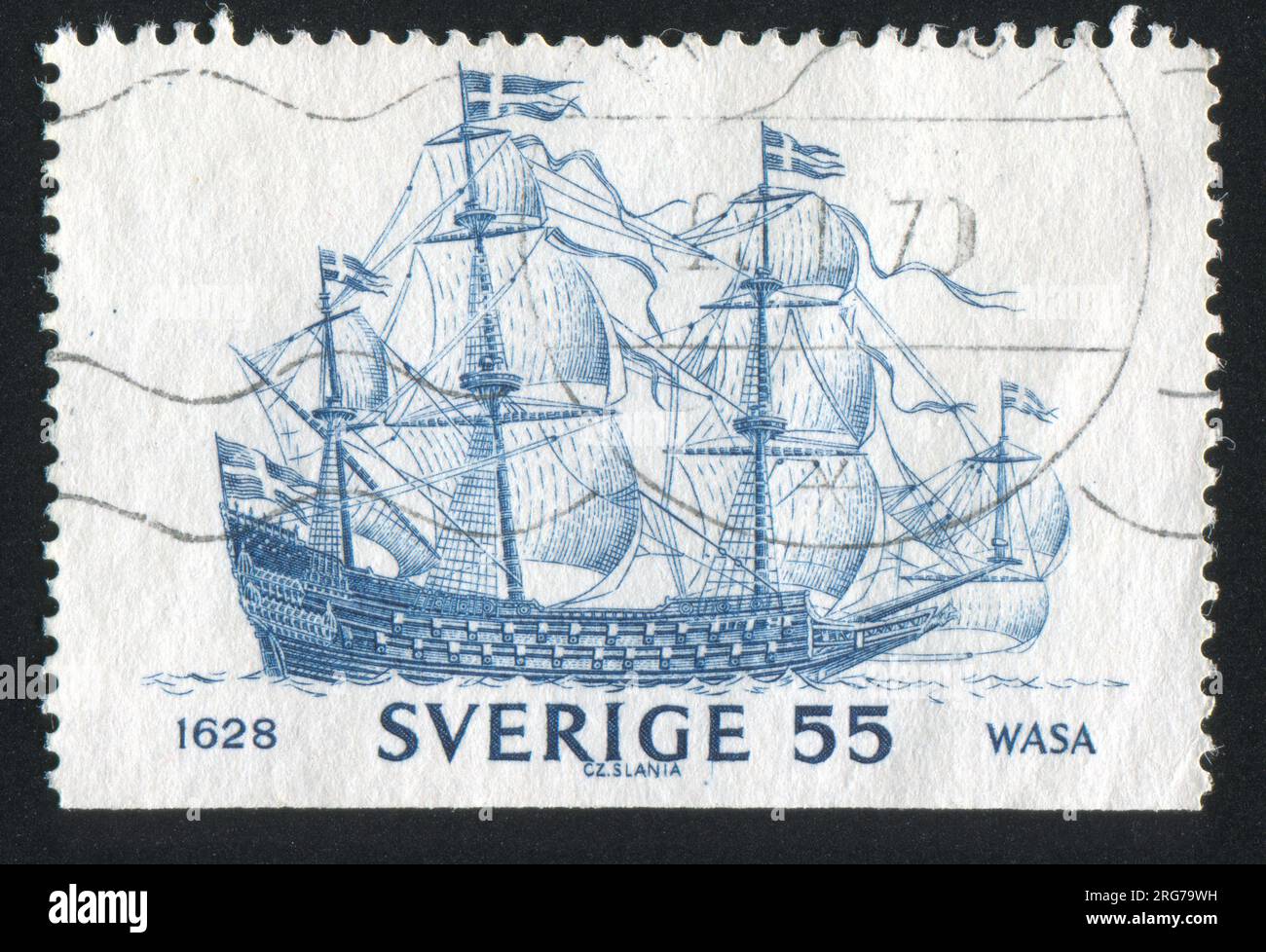 SWEDEN - CIRCA 1969: stamp printed by Sweden, shows Warship Wasa, circa ...
