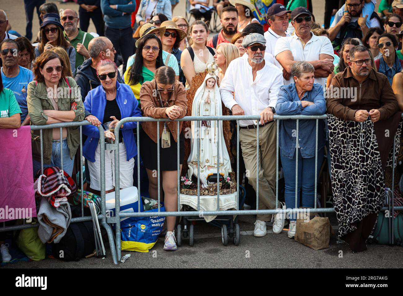 Fatima, Portugal. 5th Aug, 2023. Pilgrims gather at daybreak in the ...