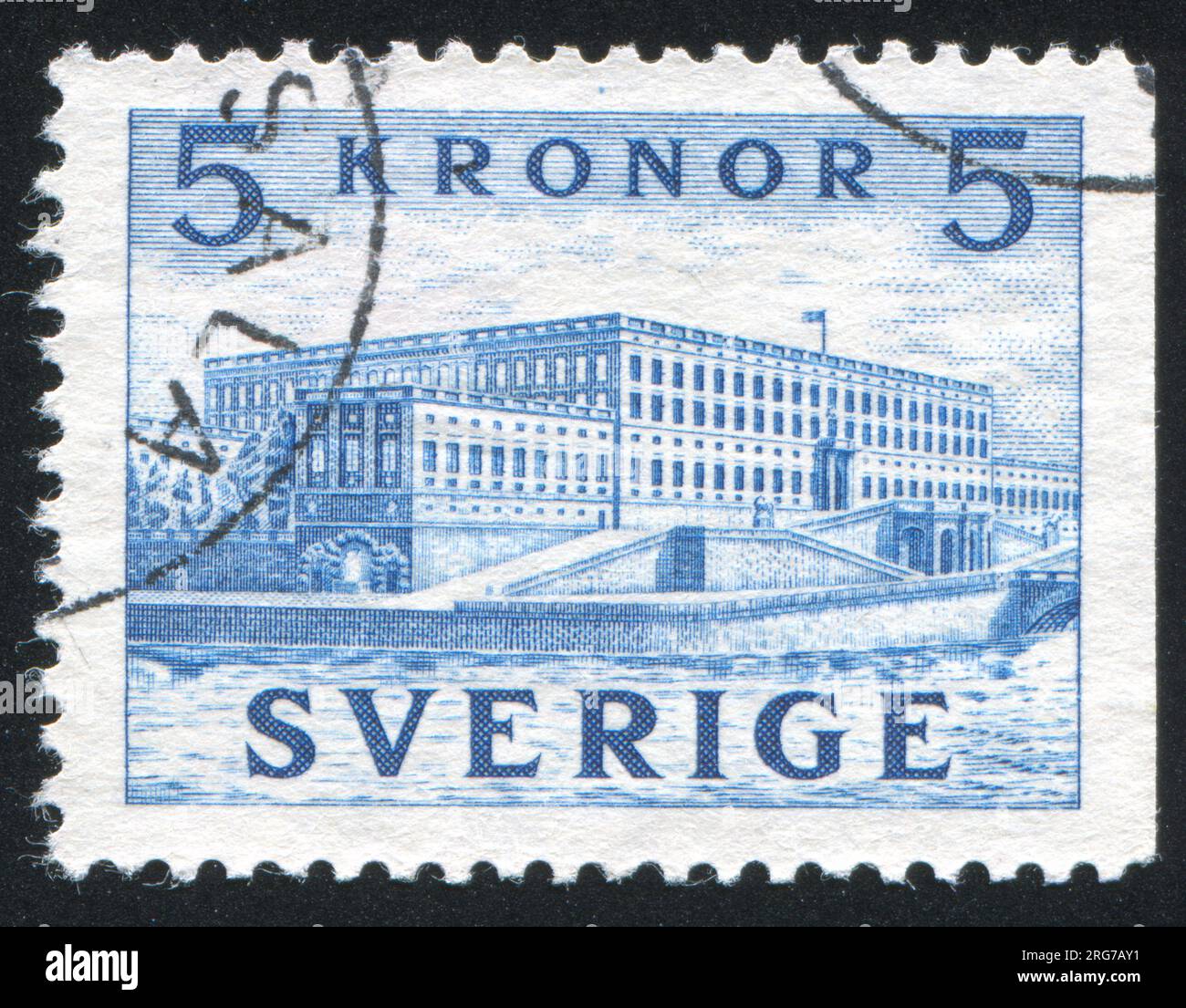 SWEDEN - CIRCA 1941: stamp printed by Sweden, shows Royal Palace at ...