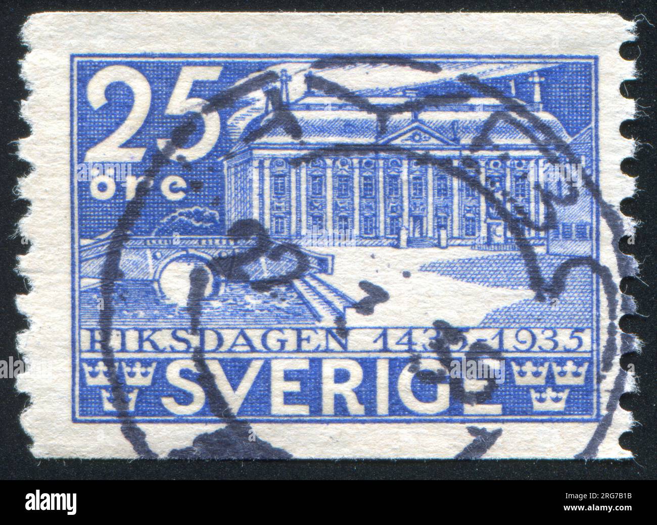 SWEDEN - CIRCA 1935: stamp printed by Sweden, shows House of the ...