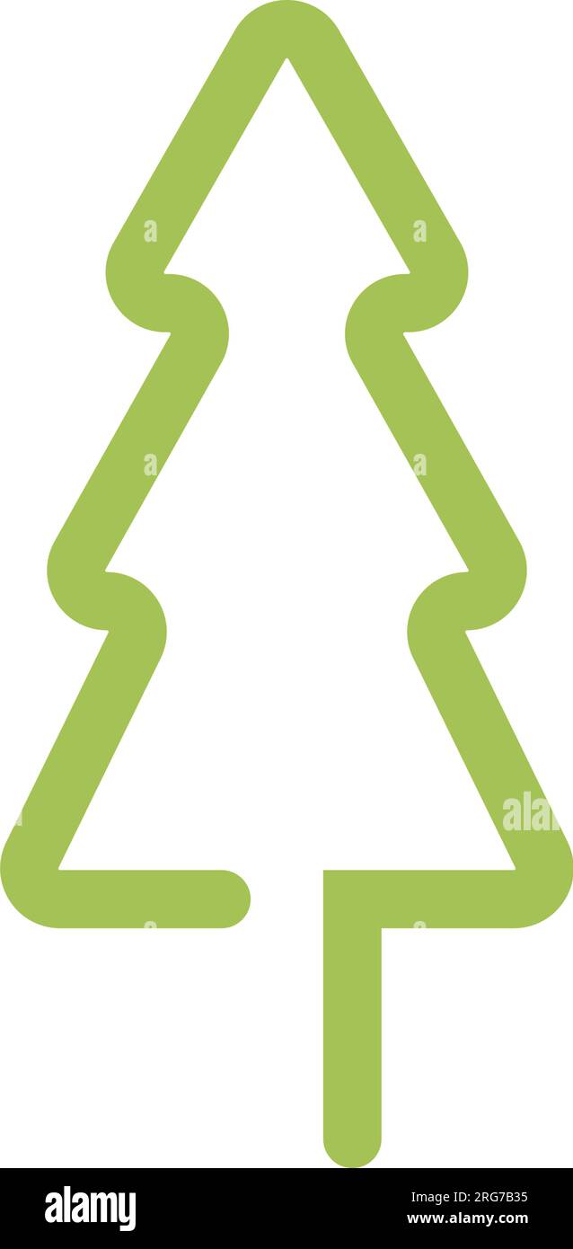Pine tree icon line design template vector isolated Stock Vector Image ...