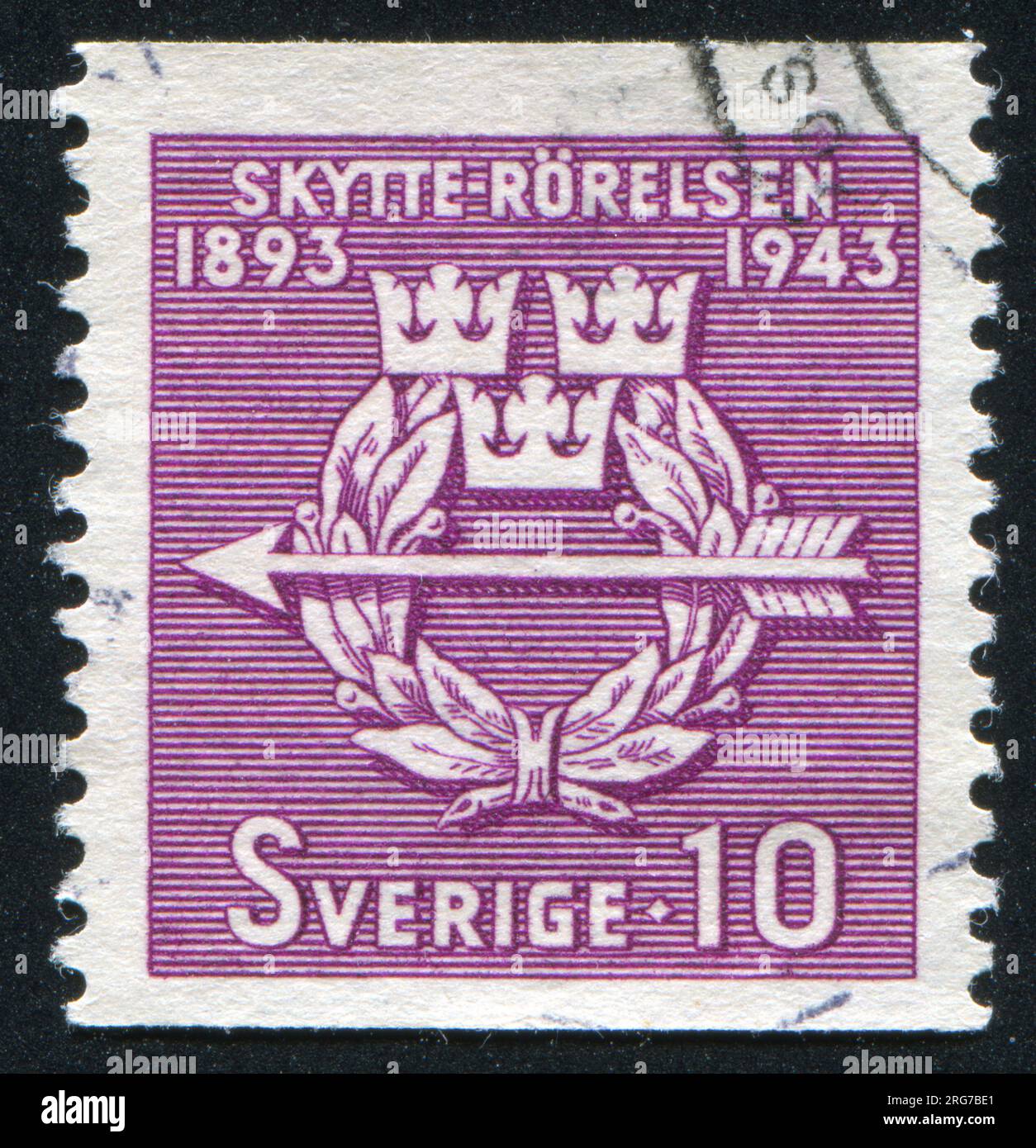 SWEDEN - CIRCA 1943: stamp printed by Sweden, shows Rifle Federation ...