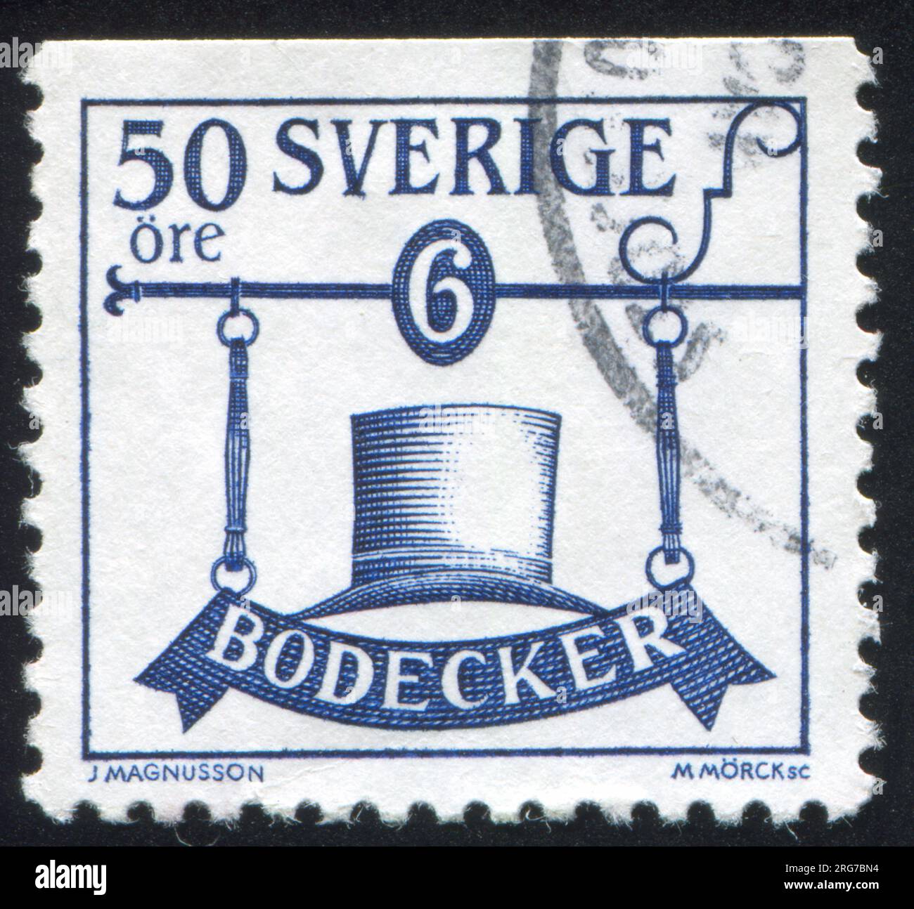 SWEDEN - CIRCA 1985: stamp printed by Sweden, shows Trade sign of ...