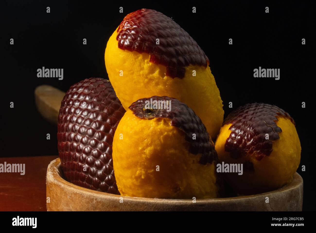 Aguaje is a highly appreciated fruit in the Amazon for its flavor and ...