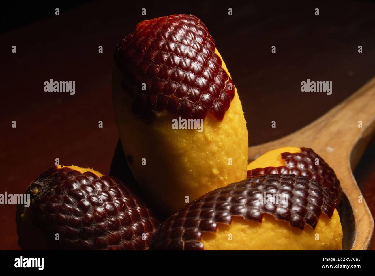 Aguaje is a highly appreciated fruit in the Amazon for its flavor and ...
