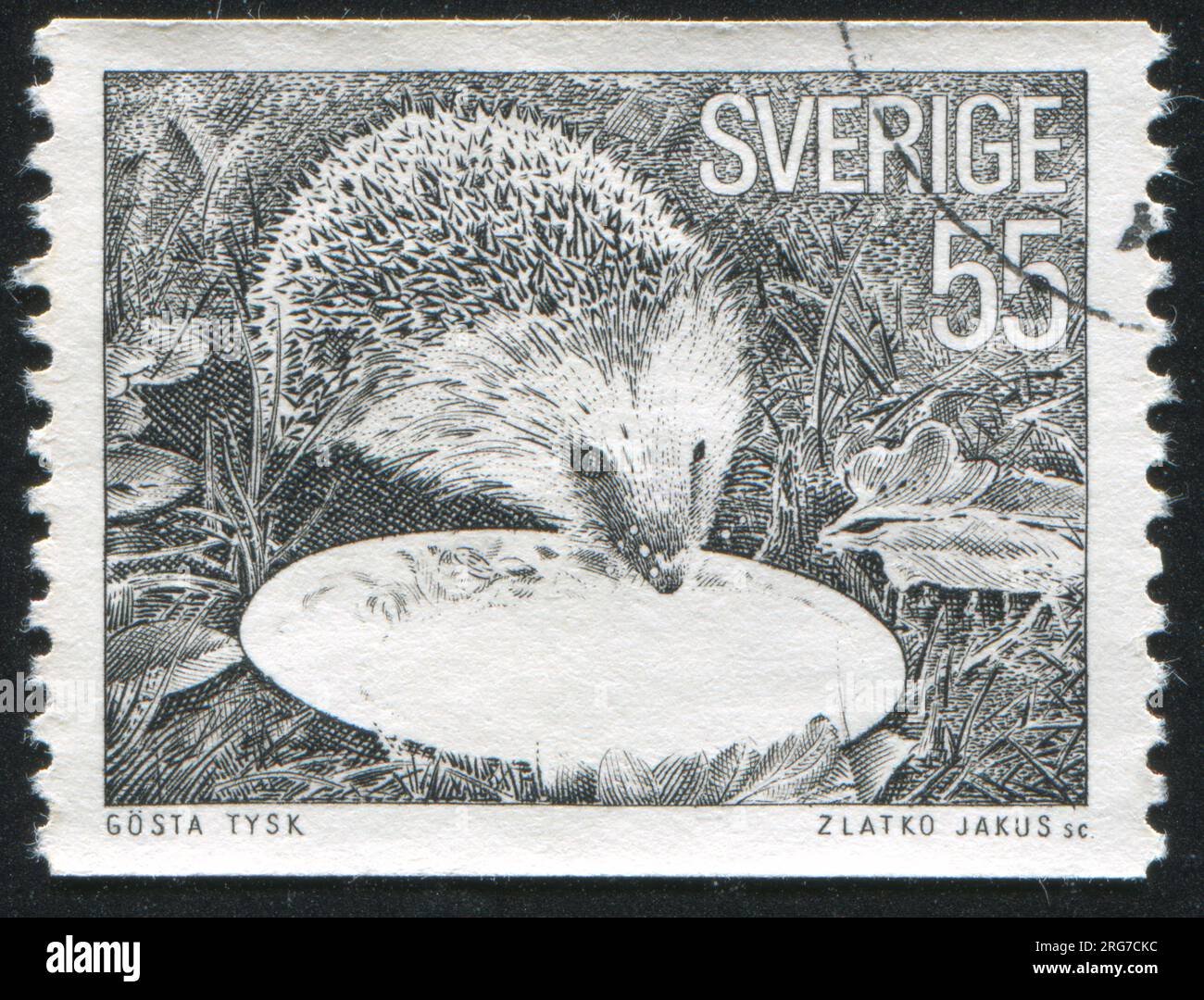 SWEDEN - CIRCA 1975: stamp printed by Sweden, shows Hedgehog, circa ...