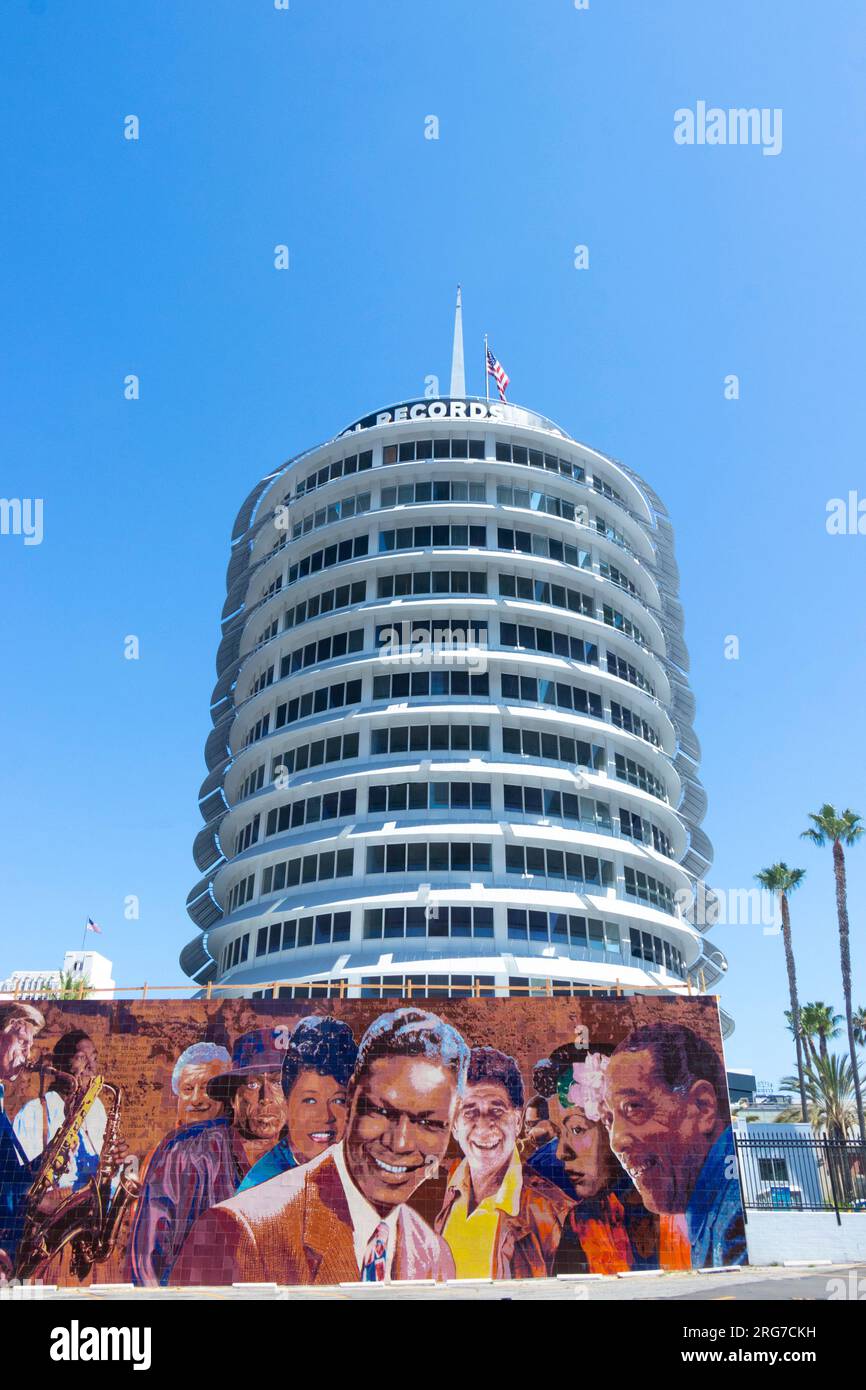 iconic capitol records circular building in Hollywood Los Angeles ...