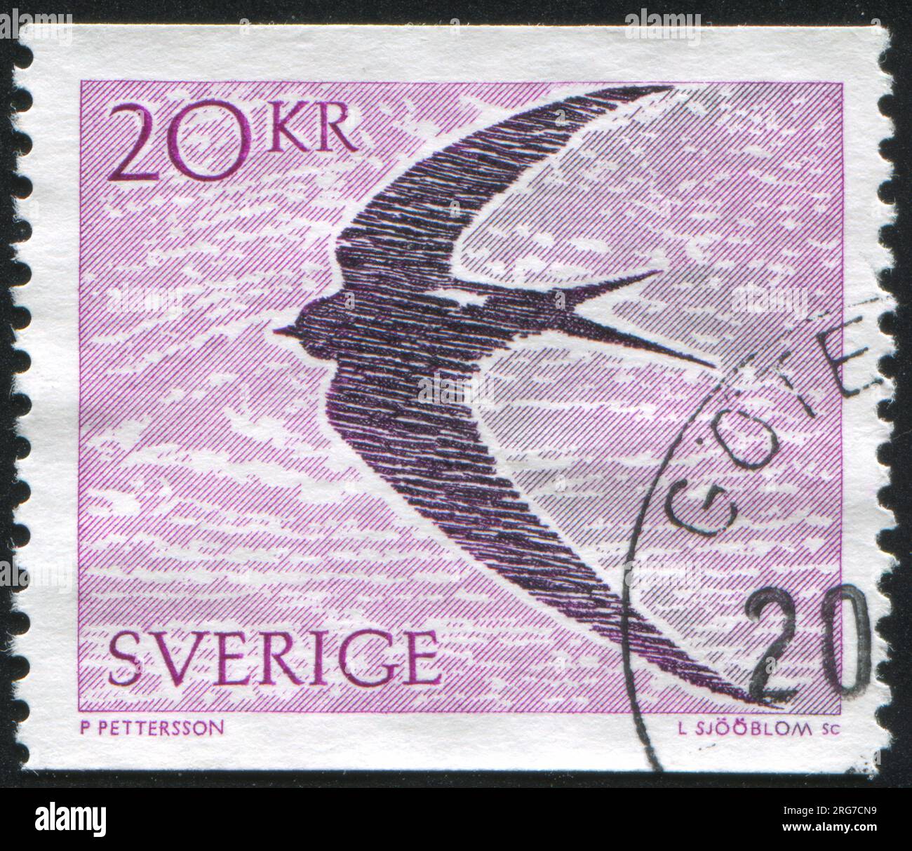 SWEDEN - CIRCA 1988: stamp printed by Sweden, shows Common Swift, circa ...