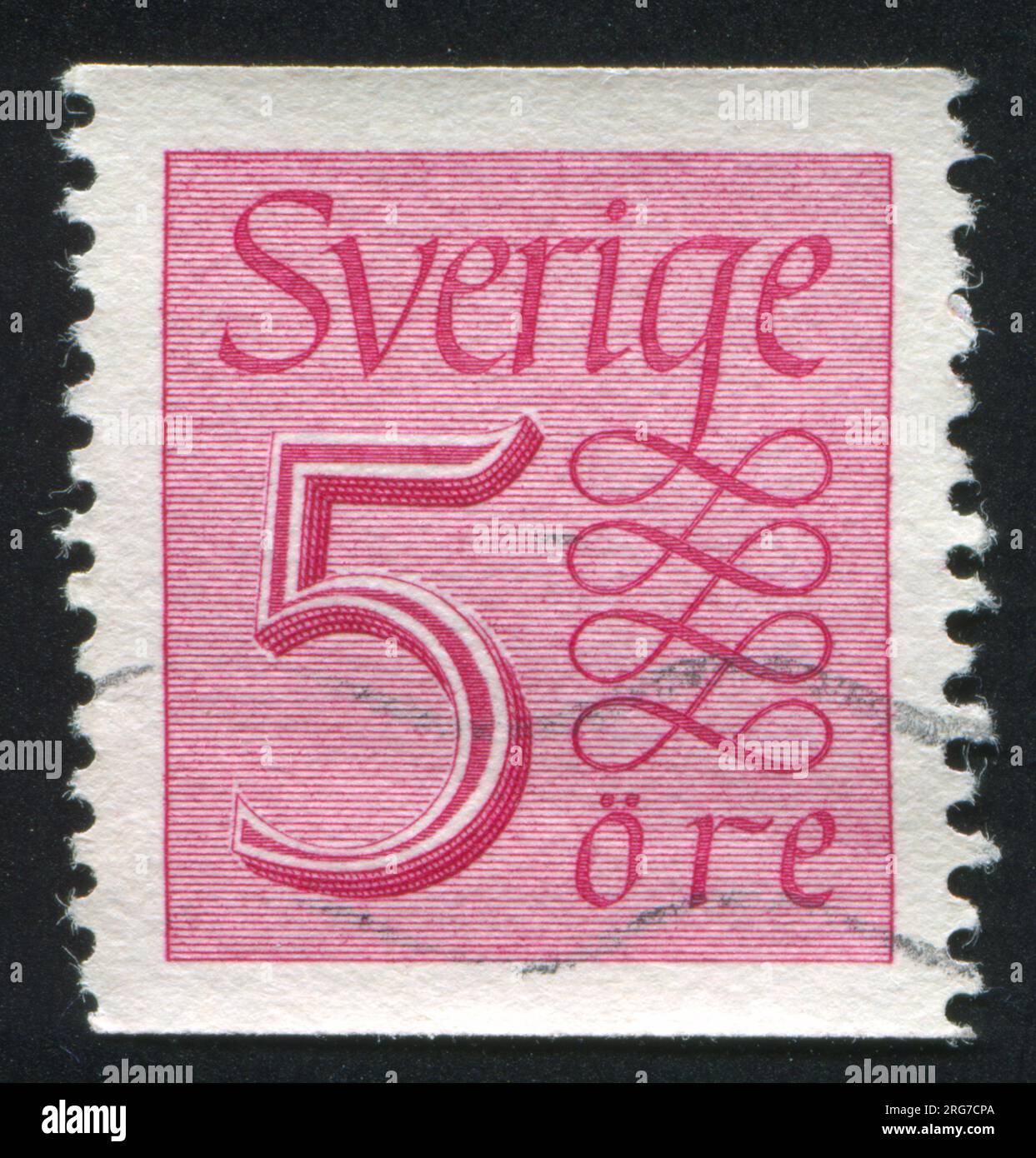 SWEDEN - CIRCA 1961: stamp printed by Sweden, shows Numeral five, circa ...