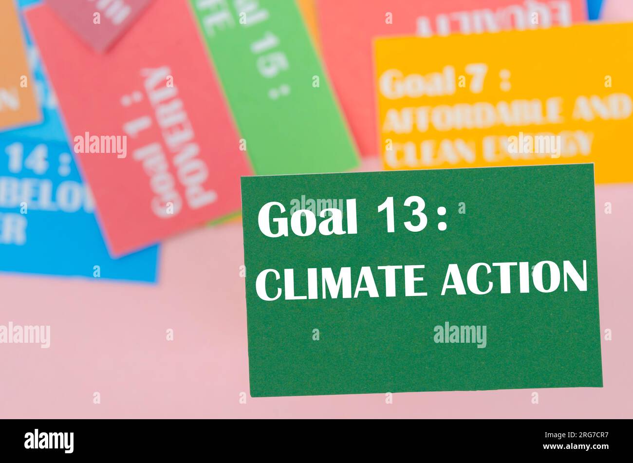 Goal 13 : Climate Action. The SDGs 17 development goals environment. Environment Development ...