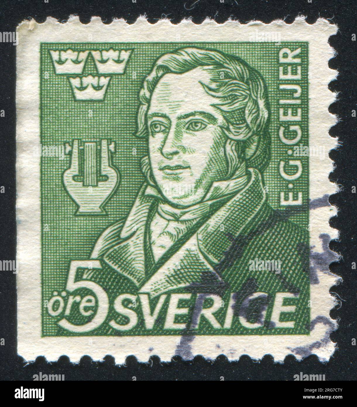 SWEDEN - CIRCA 1947: stamp printed by Sweden, shows Erik Gustaf Geijer ...