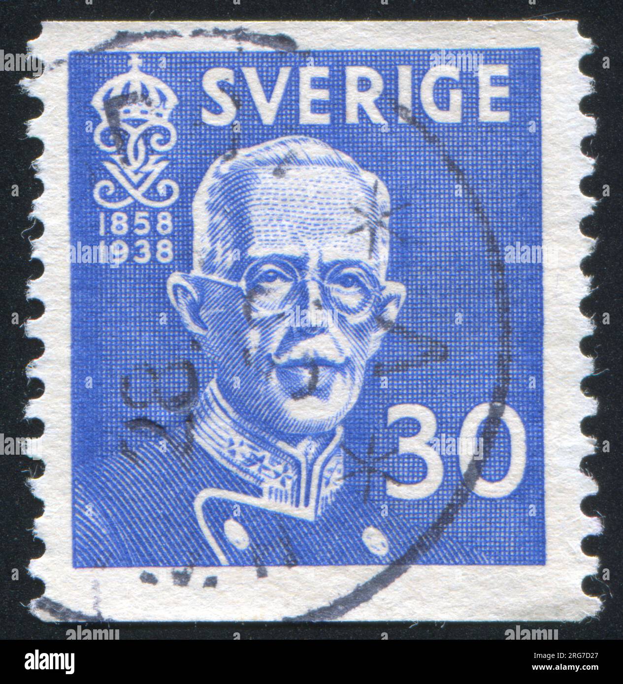 SWEDEN - CIRCA 1938: stamp printed by Sweden, shows Gustaf V, circa ...