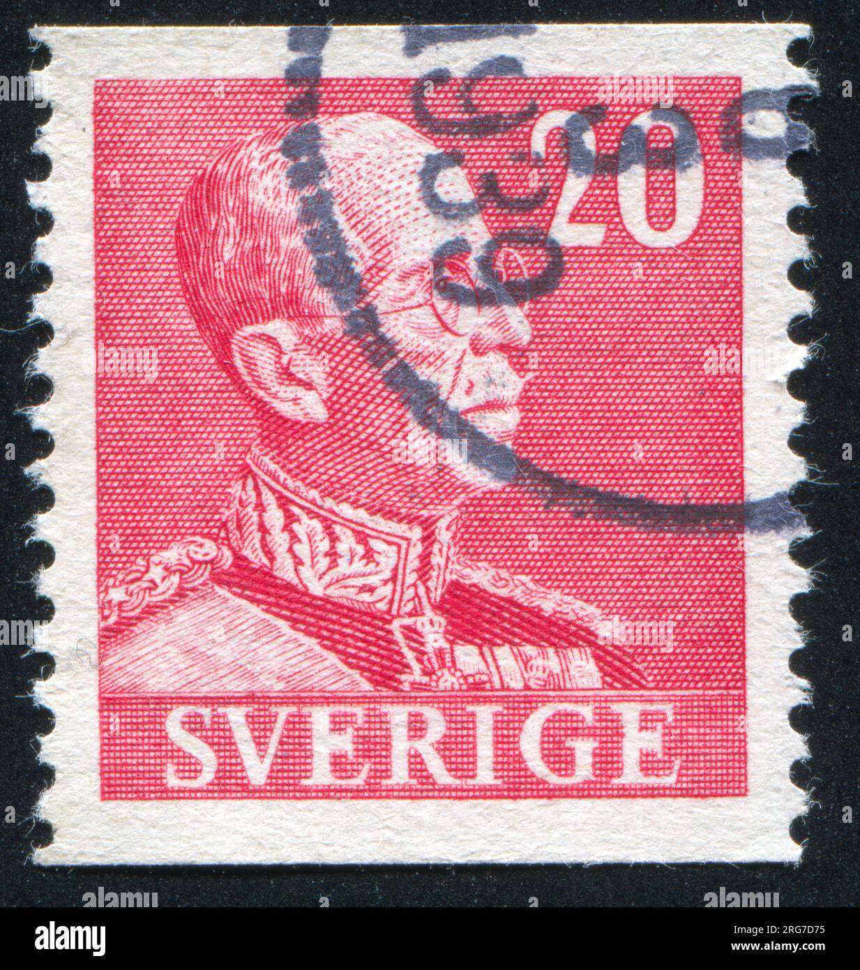SWEDEN - CIRCA 1939: stamp printed by Sweden, shows King Gustaf V ...
