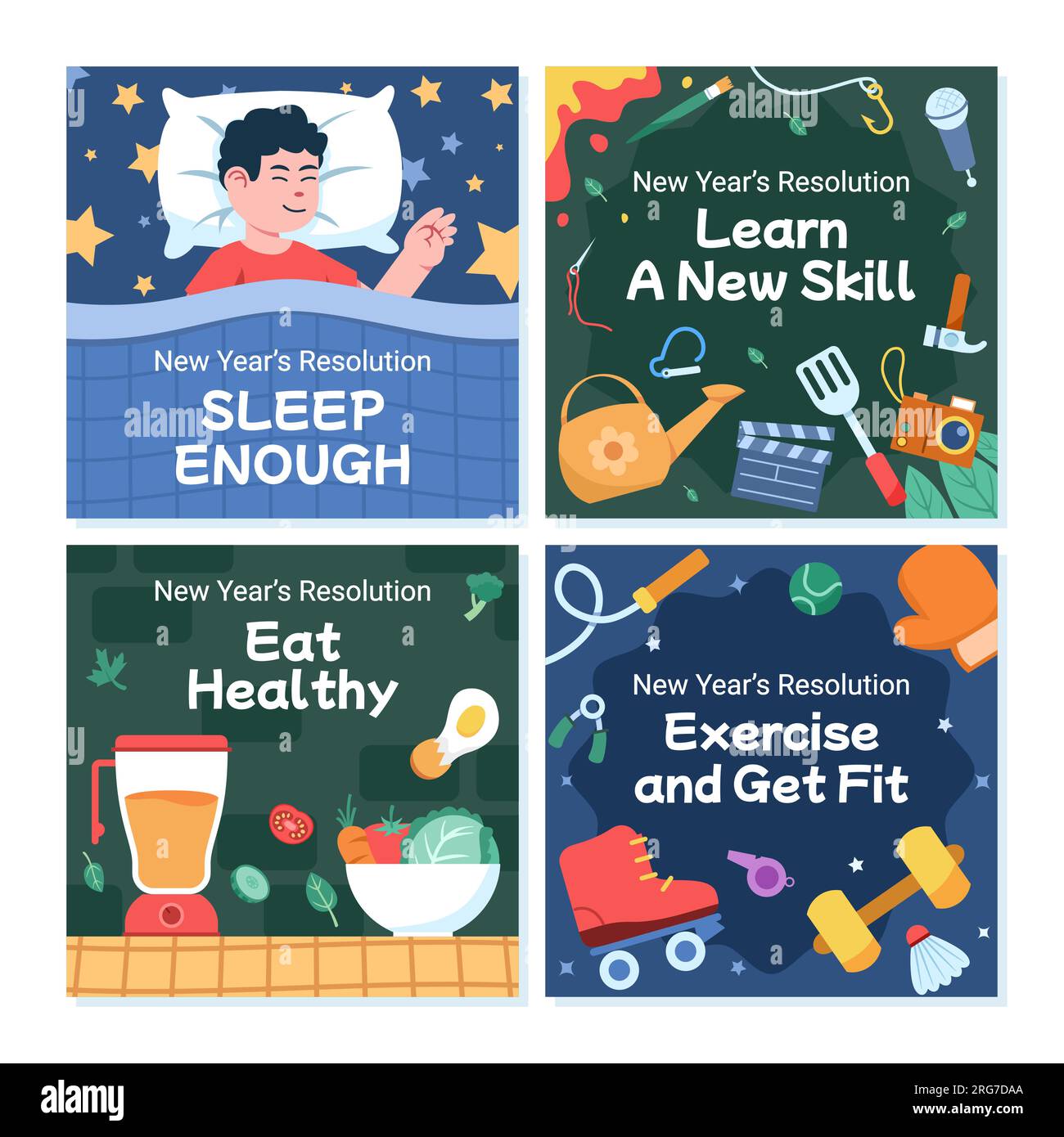 New year resolution gym Stock Vector Images - Alamy