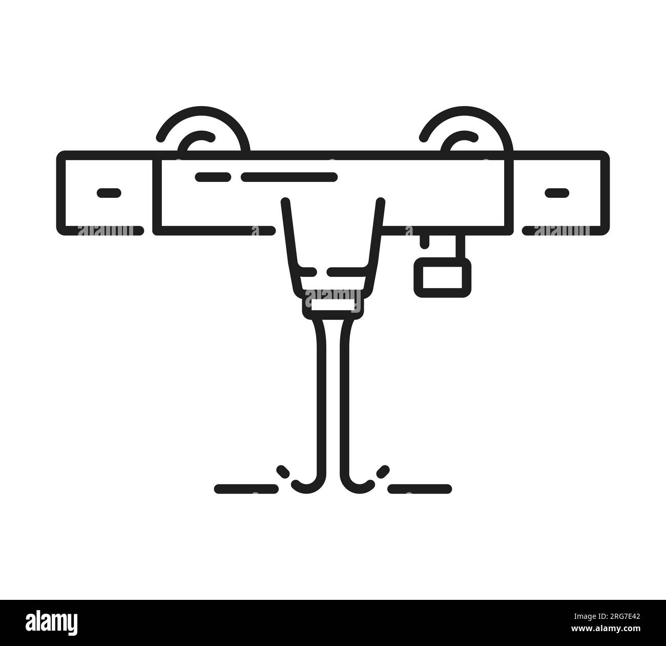 Tap kitchen and bathroom faucet outline icon. Bathroom modern tap, home ...
