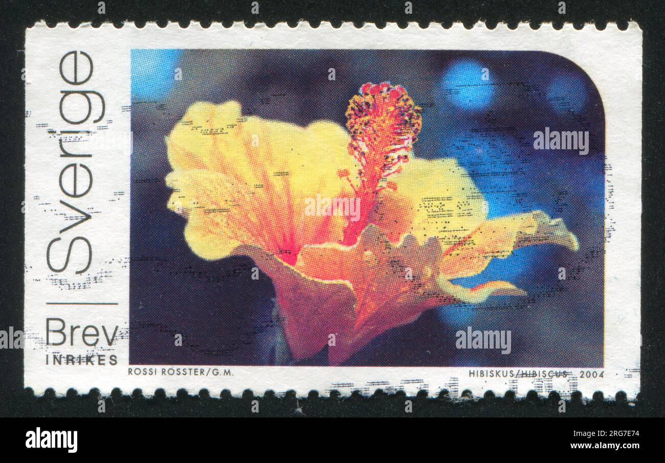SWEDEN - CIRCA 2004: stamp printed by Sweden, shows Hibiscus, circa ...