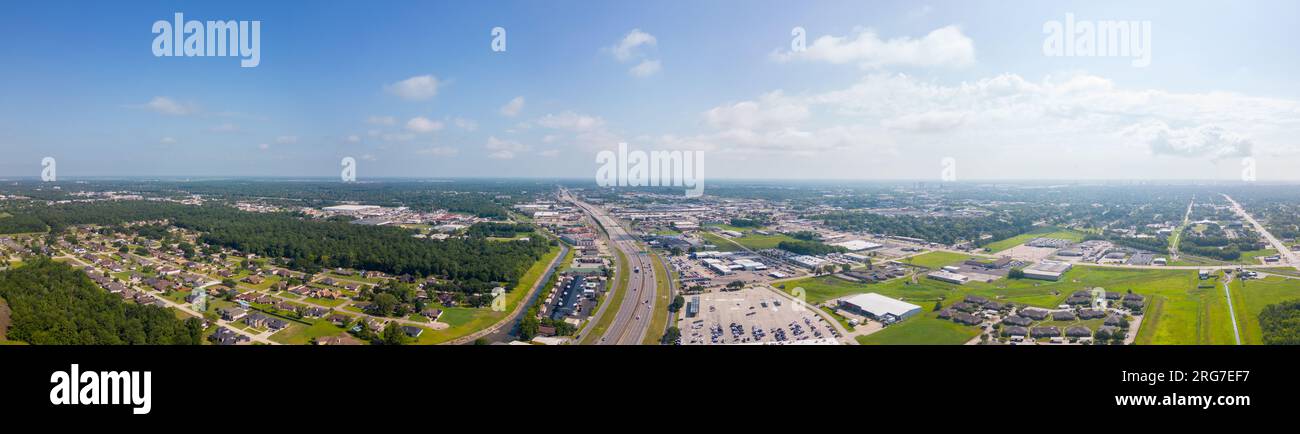 Aerial panorama Beaumont Texas USA Stock Photo - Alamy