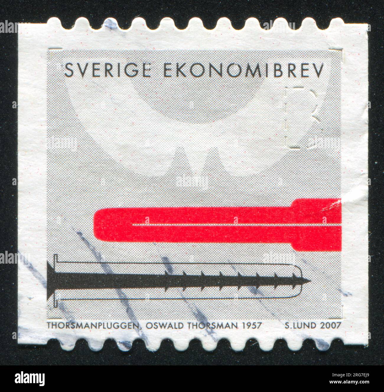 SWEDEN - CIRCA 2007: stamp printed by Sweden, shows Wall anchor for ...