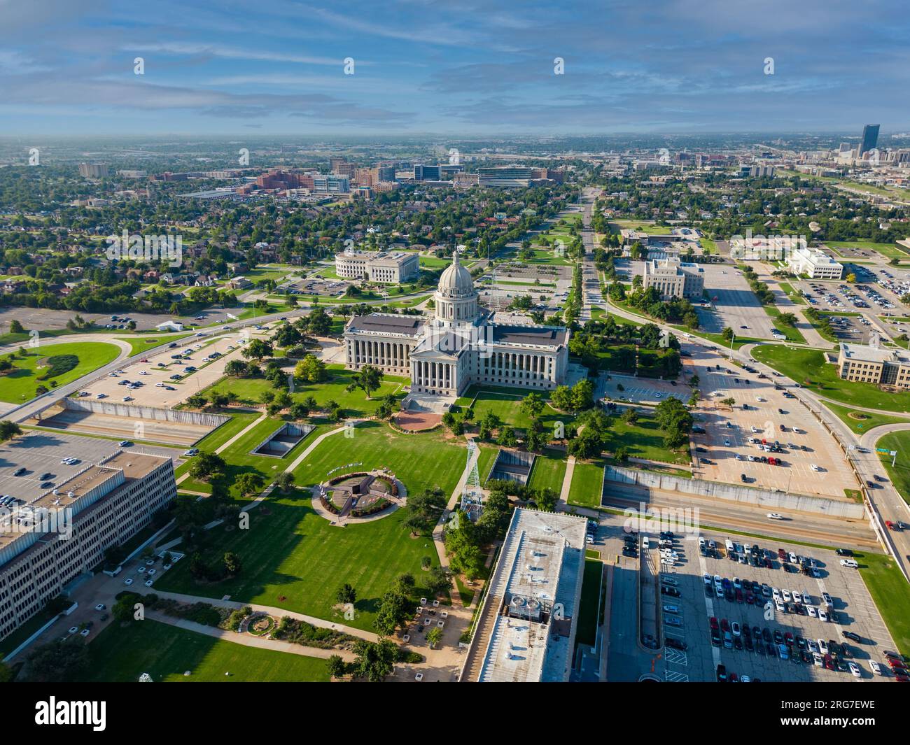 Aerial drone photo Oklahoma State Capitol Building Stock Photo - Alamy