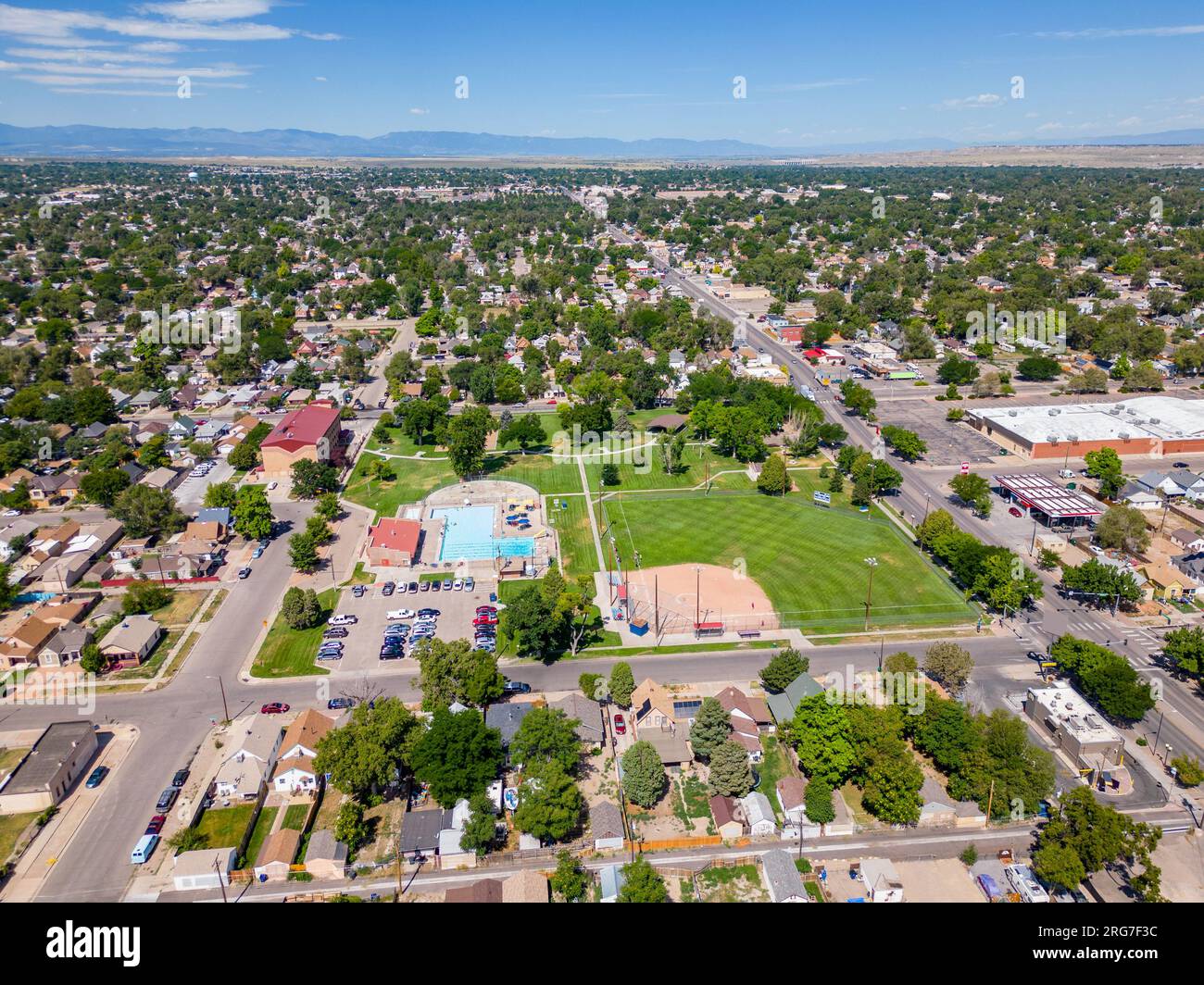 Aerial photo Bessemer Park Pueblo Colorado Stock Photo - Alamy