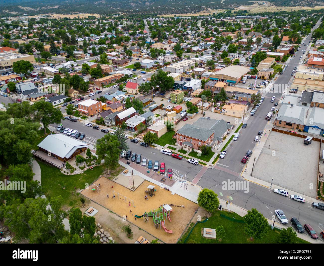 Aerial photo Salida Colorado USA Stock Photo - Alamy