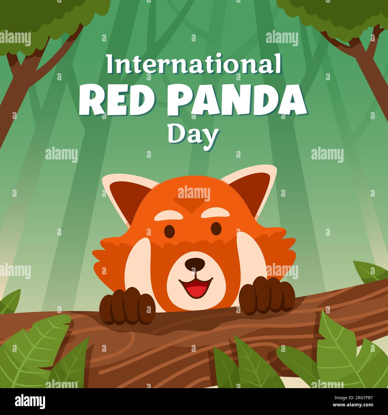 Lets celebrate international red panda day on 17 September Stock Vector ...
