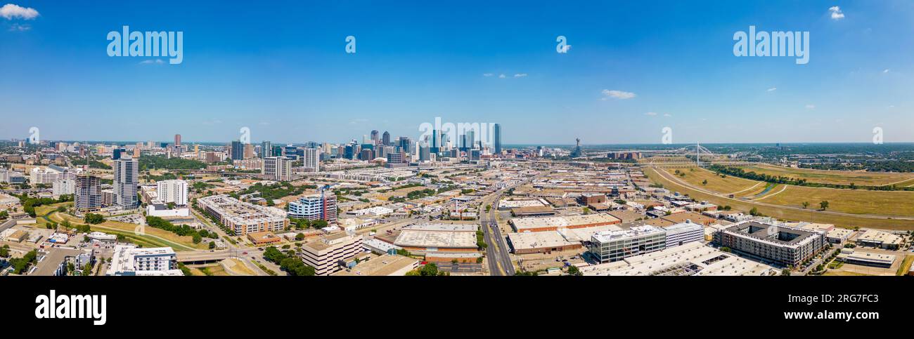 Aerial panorama Downtown Dallas Texas Stock Photo - Alamy