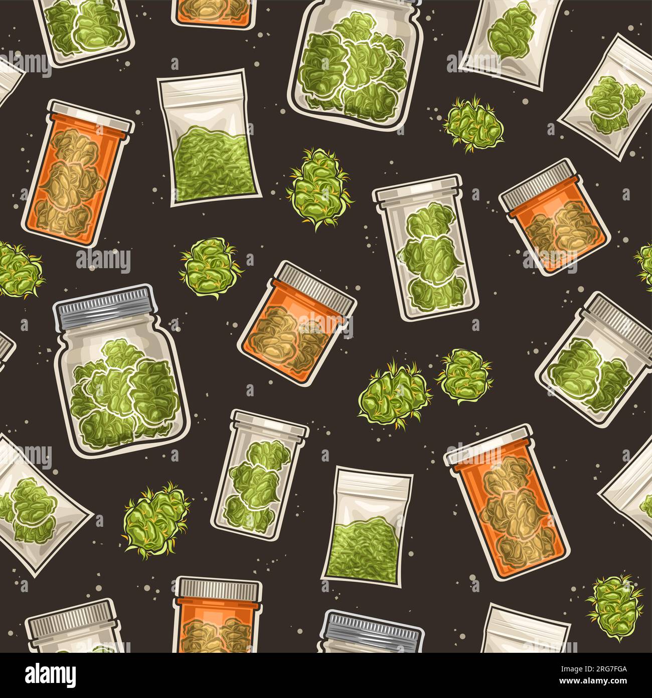 Vector Medical Cannabis Seamless Pattern, repeat background with cut ...