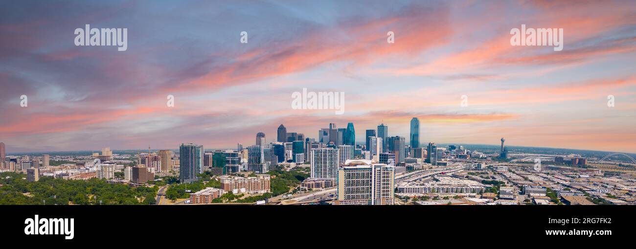 Aerial panorama Dallas Texas circa 2023 Stock Photo - Alamy