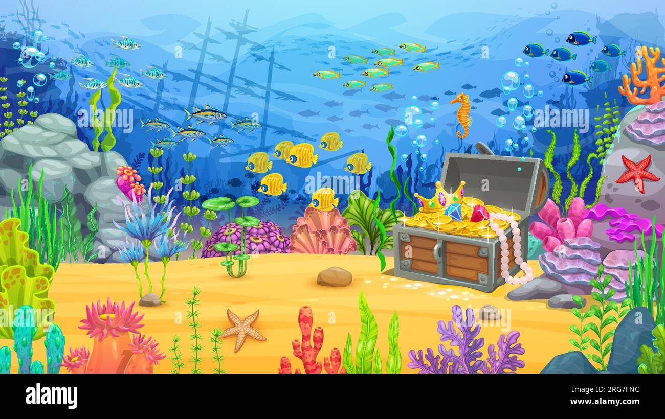 Under Ocean Sea Water 2d Cartoony Parallax Sea